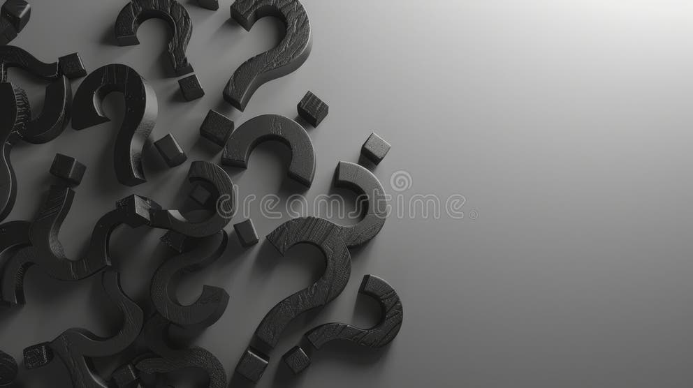 The Black Question Marks.AI Generated Image Stock Photo - Image of background, symbolic: 382880074