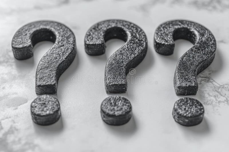 Black Question Marks on a White Background, Ideal for Use in ...