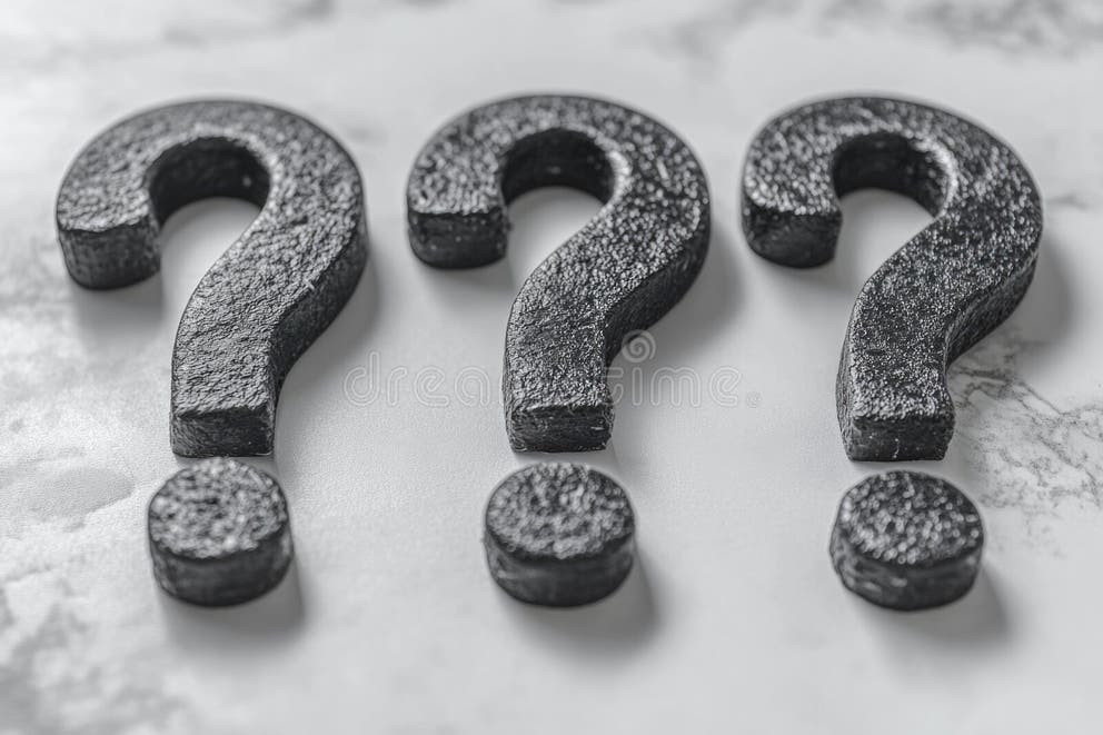 Black Question Marks on a White Background, Ideal for Use in ...