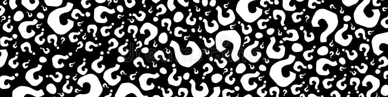 Black Question Marks on White Background. Question Mark Pattern ...