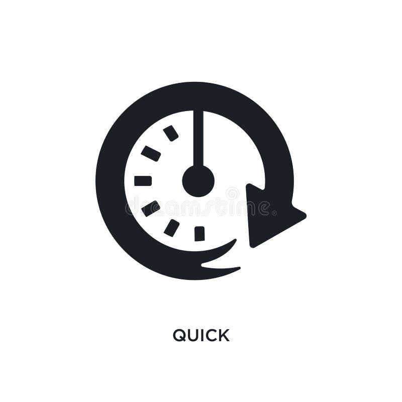 Black Quick Isolated Vector Icon. Simple Element Illustration from ...