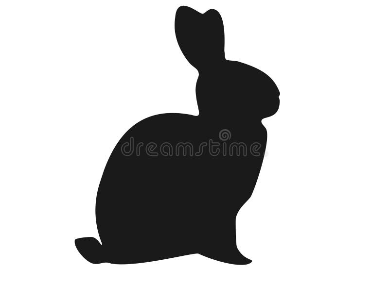 Side View White Bunny Black Stock Illustrations – 155 Side View White ...