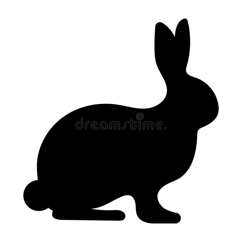 Black Rabbit Silhouette. Vector Illustration Stock Vector ...