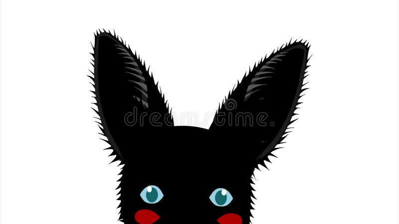 Black Rabbit Sneaking. Greeting Card Easter Day Stock Video - Video of ...