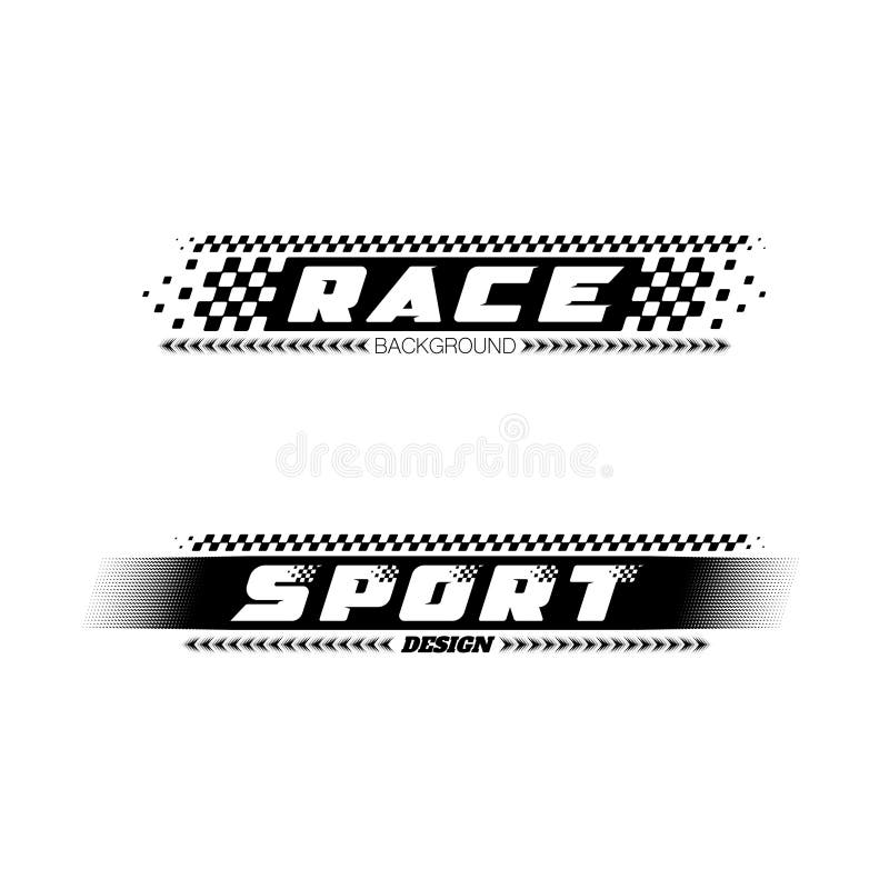 Black race labels set stock illustration. Illustration of company ...
