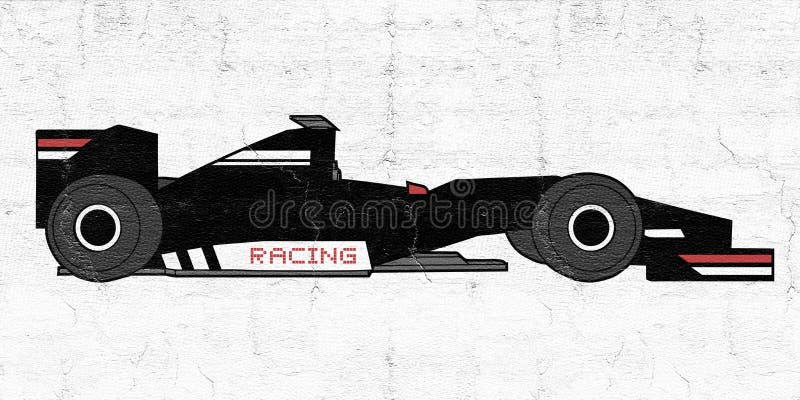 Black racing car stock illustration. Illustration of racer - 109057977
