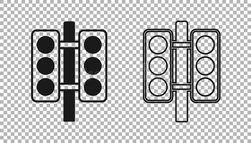 Black Racing Traffic Light Icon Isolated on Transparent Background ...