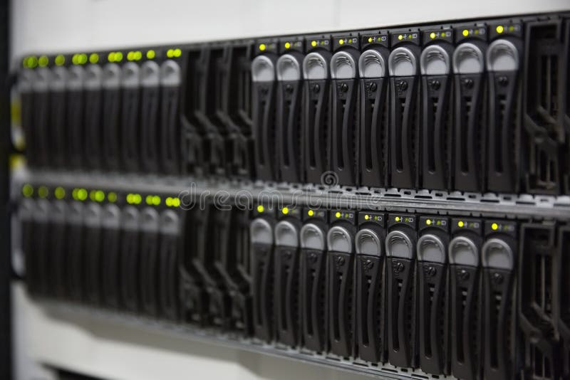 Black Rack Mounted Server Tower Stock Photo - Image of electronics ...