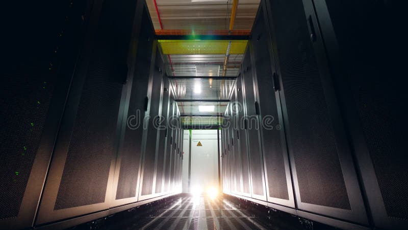 Black Server Units Located in the Server Room Stock Footage - Video of ...