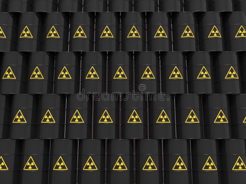 Black radiation barrels stock illustration. Illustration of barrels ...