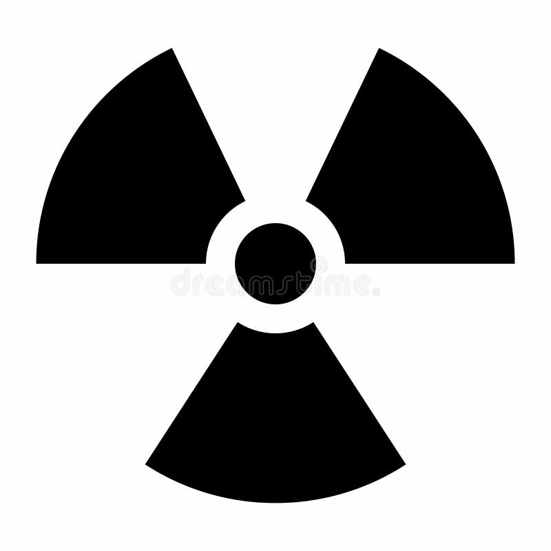 Black radiation sign stock illustration. Illustration of plutonium ...