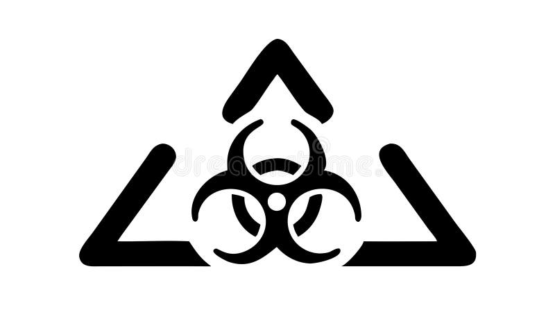 Black Radiation Warning Sign Biohazard Danger Symbol Icon , Vector ...