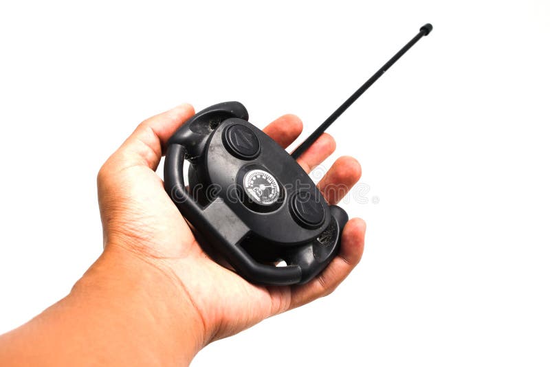 Black Radio Controller Isolated on White Background Stock Photo - Image ...