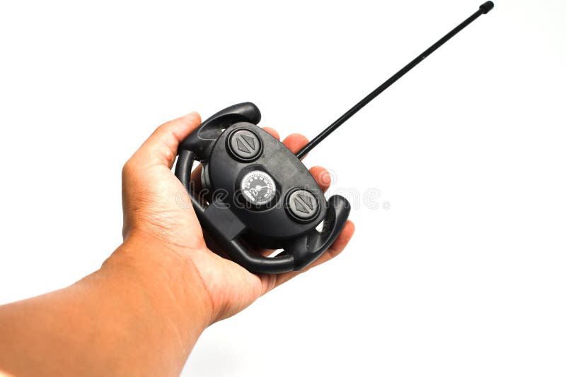 Black Radio Controller Isolated on White Background Stock Photo - Image ...