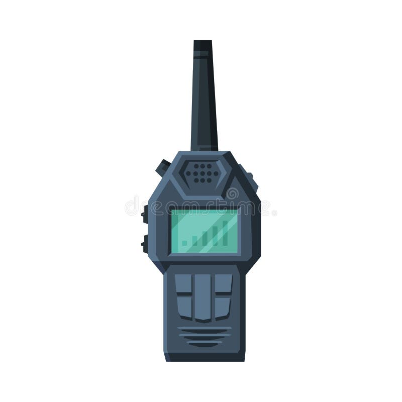 Black Radio Transmitter, Handheld Portable Rectangle Device with Screen ...