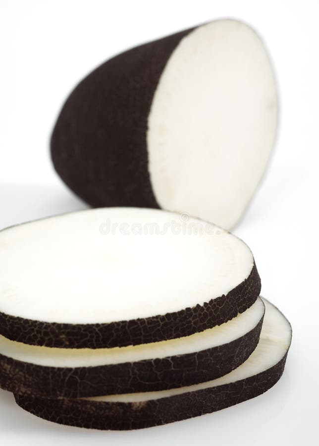 Black Radish, Raphanus Sativus Niger, Vegetable Against White ...