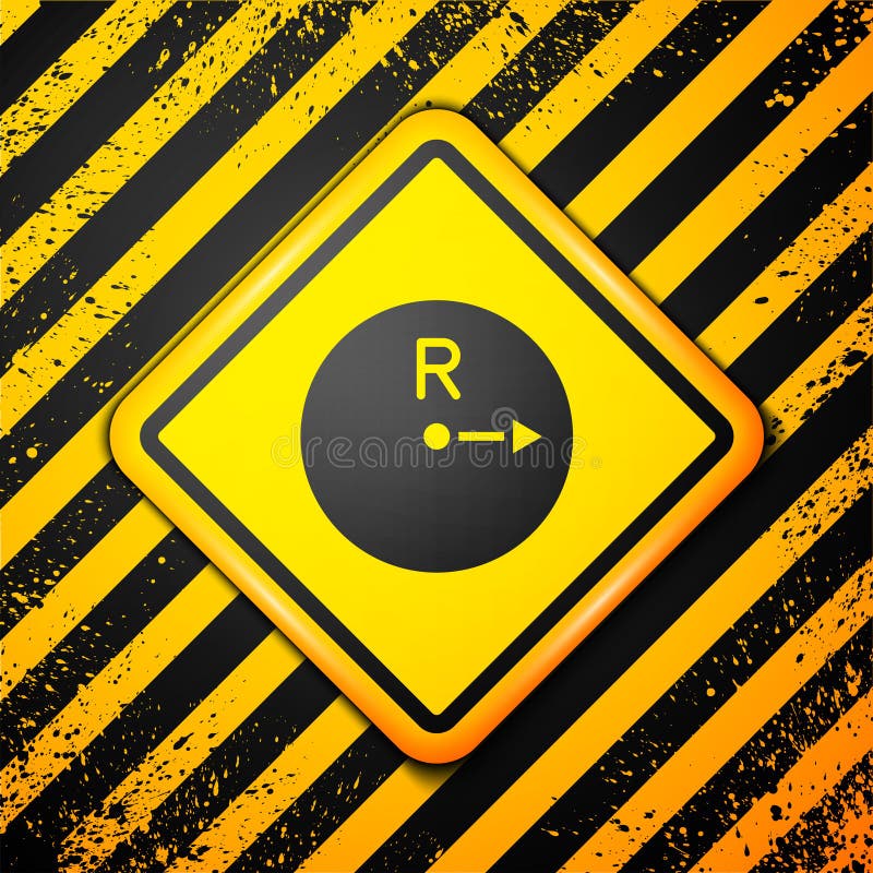 Black Radius Icon Isolated on Transparent Background. Vector Stock ...