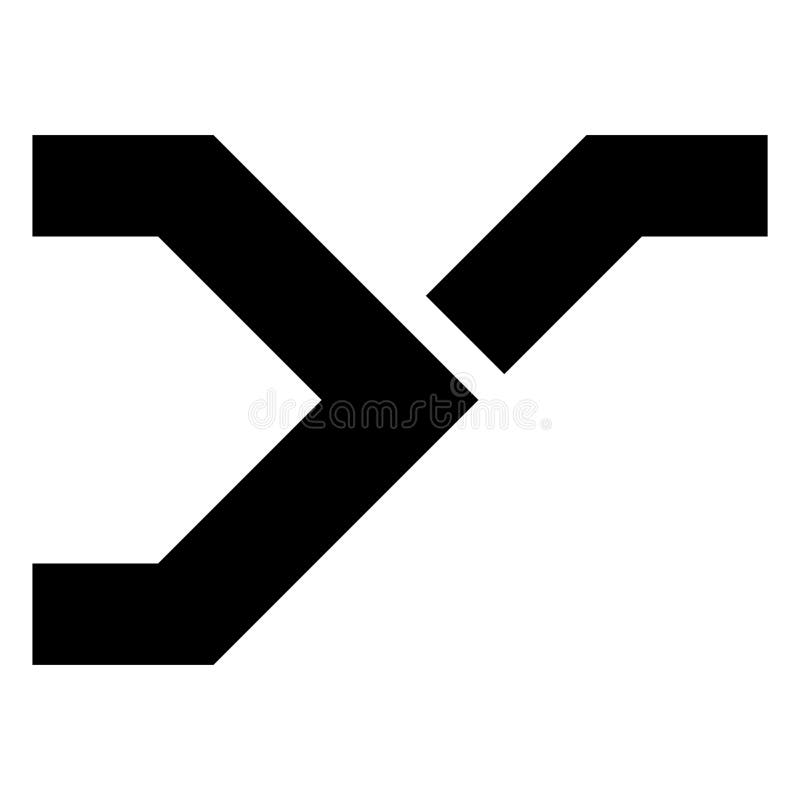 Black Rail Switch Shaped Letter Y Icon Stock Vector - Illustration of ...
