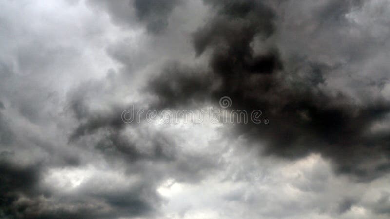 Black Rain Clouds. Symbol of the Struggle of Good and Evil. Light in ...