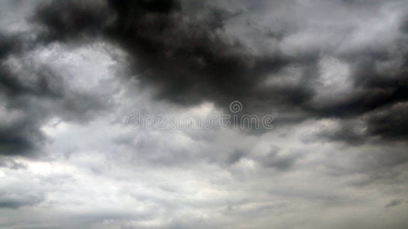 Black Rain Clouds. Symbol of the Struggle of Good and Evil. Light in ...