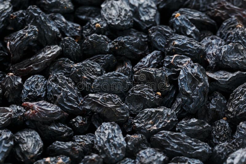 Black Raisin Texture, Popular Dried Fruit. Dried Grapes Stock Image ...