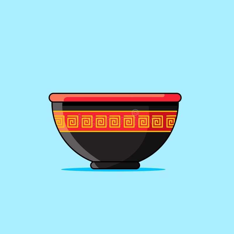 Black Ramen Bow Vector stock vector. Illustration of font - 394523688