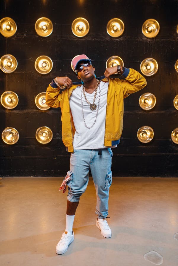 Black Rapper in Underpass, Grunge Subway Stock Photo - Image of ...