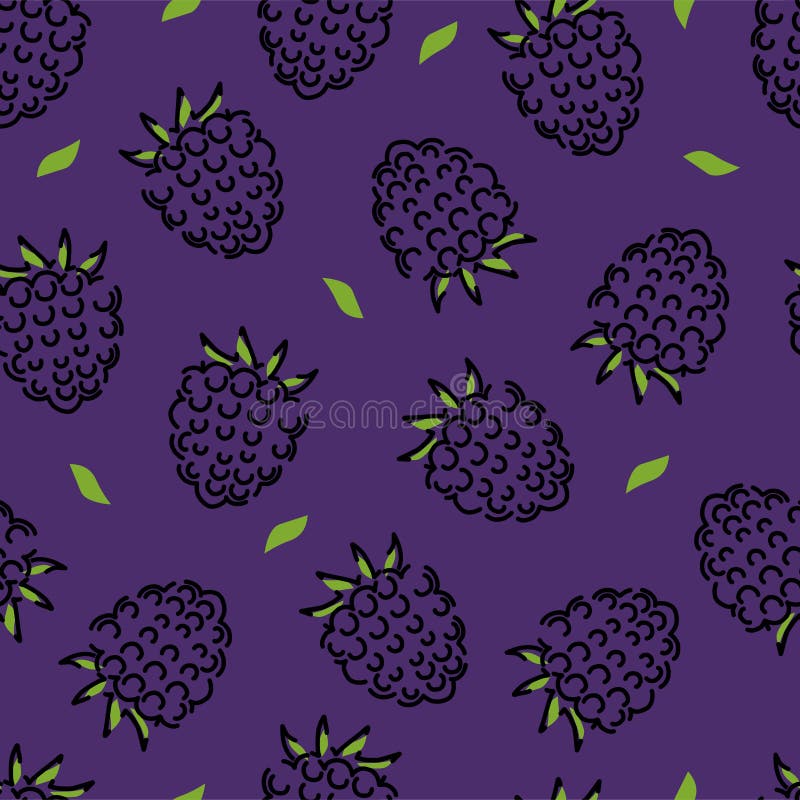 Black Raspberry Background. Flying Black Raspberry with Green Leaf on ...
