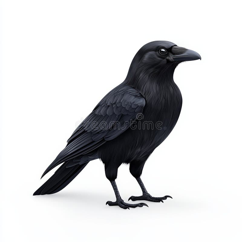 Raven White Isolate Background Stock Illustrations – 101 Raven White ...