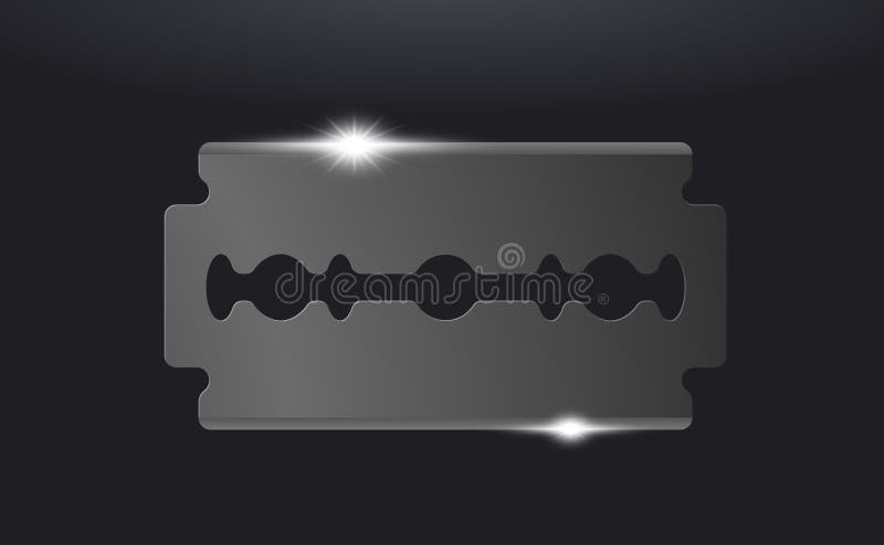 Black Razor Blade. Isolated Vector Illustration Stock Vector ...