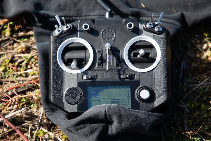 Black RC Controller or Transmitter Stock Photo - Image of telemetry ...