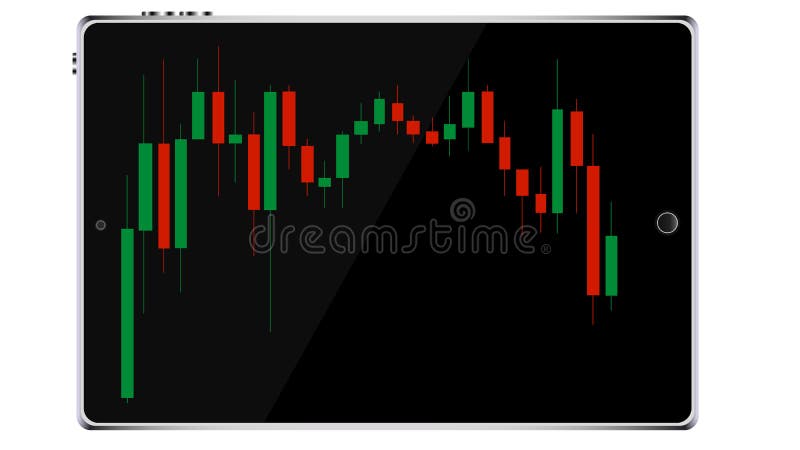 Black Realistic Big Smart Touch Mobile Tablet Computer with Japanese ...