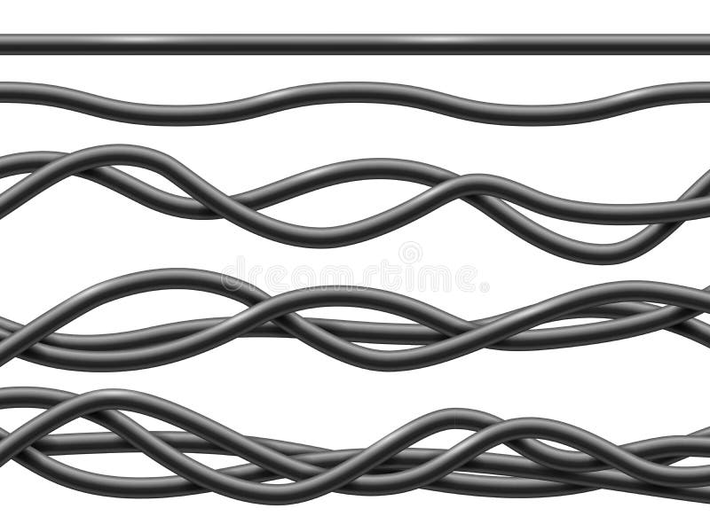 Electrical Cables Realistic Stock Illustrations – 191 Electrical Cables ...