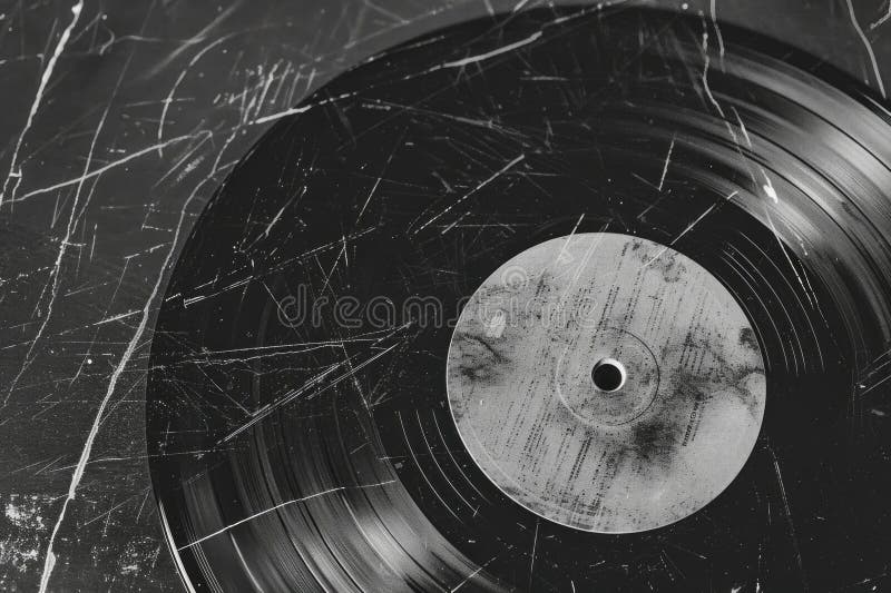 A Black Record with a White Circle in the Middle Stock Image - Image of ...