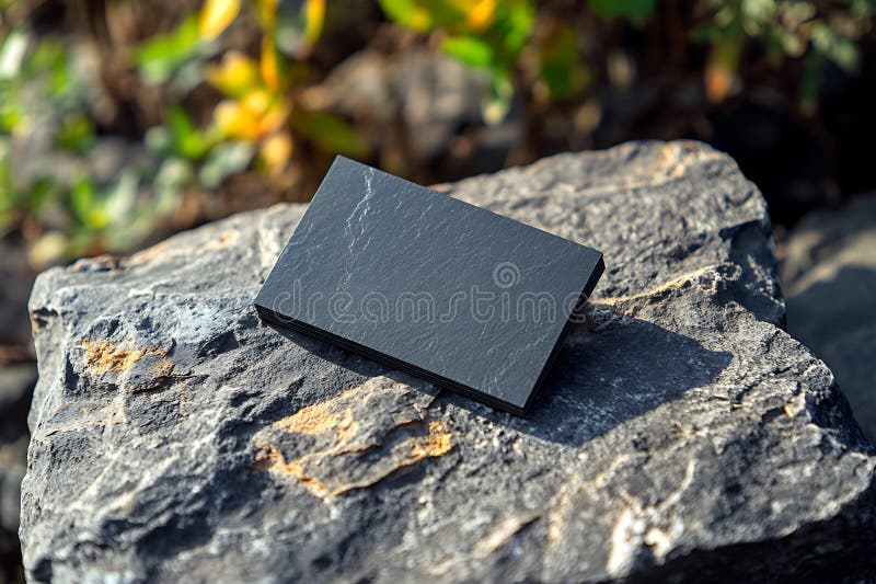 Black Rectangle on Dark Stone Stock Illustration - Illustration of ...