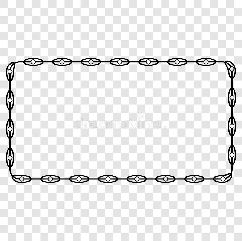 Vector Black Rectangle Frame for Certificate, Placard or Message Note ...