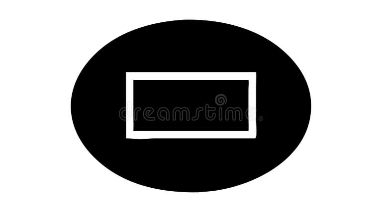 Black Rectangle Icon, Flat Design Geometric Shape Element, Vector ...