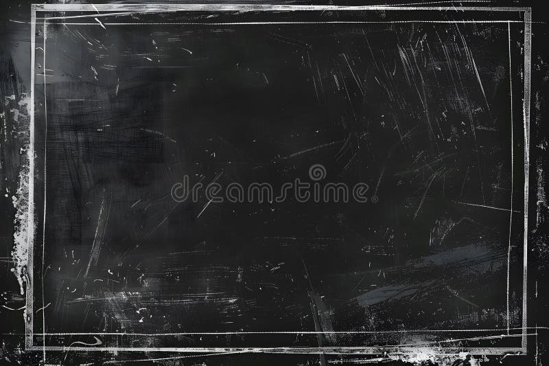 Black Rectangle with Scratched White Border Stock Illustration ...
