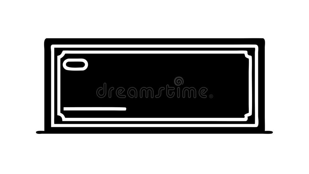 Black Rectangle Screen Icon, Display and Interface Symbol , Vector ...