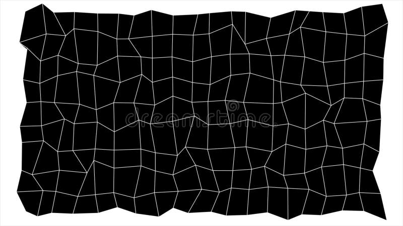 Grid Moves in Waves and with Triangular Pattern and Light. Design Stock ...