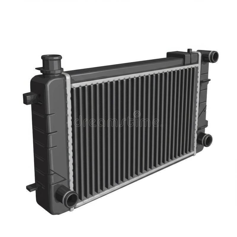 Black Rectangular Automotive Radiator Cooling System Stock Illustration ...