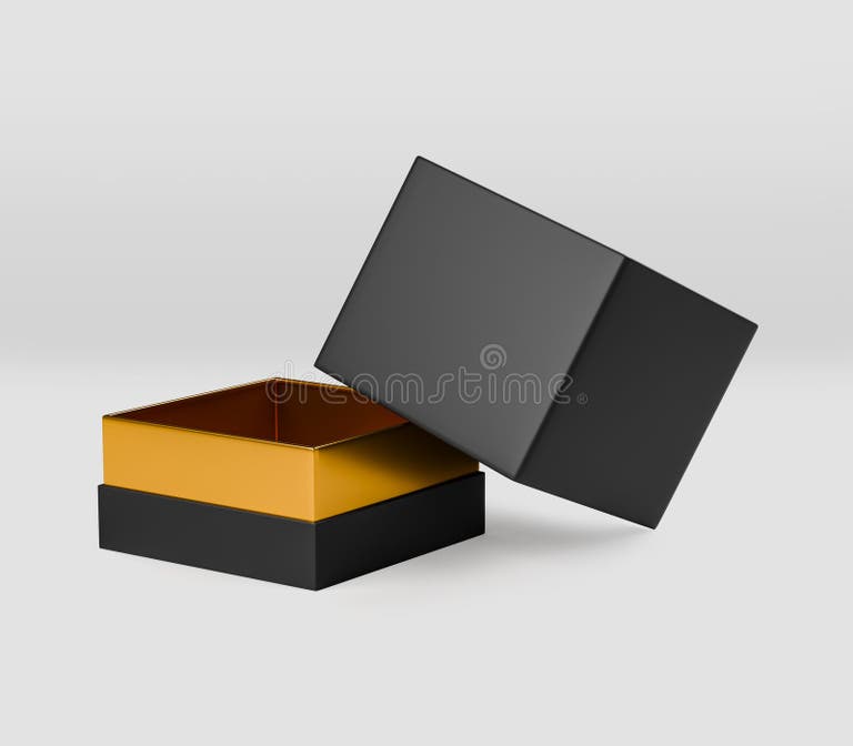 Black Rectangular Box on Gray Background Stock Illustration ...