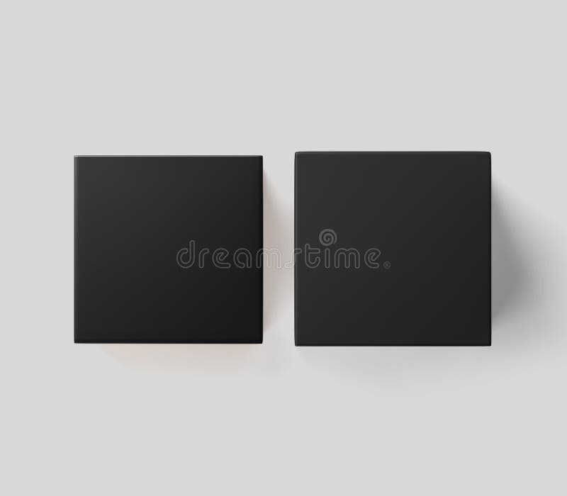 Black Rectangular Box on Gray Background Stock Illustration ...