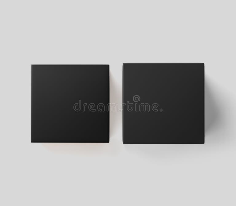 Black Rectangular Box on Gray Background Stock Illustration ...