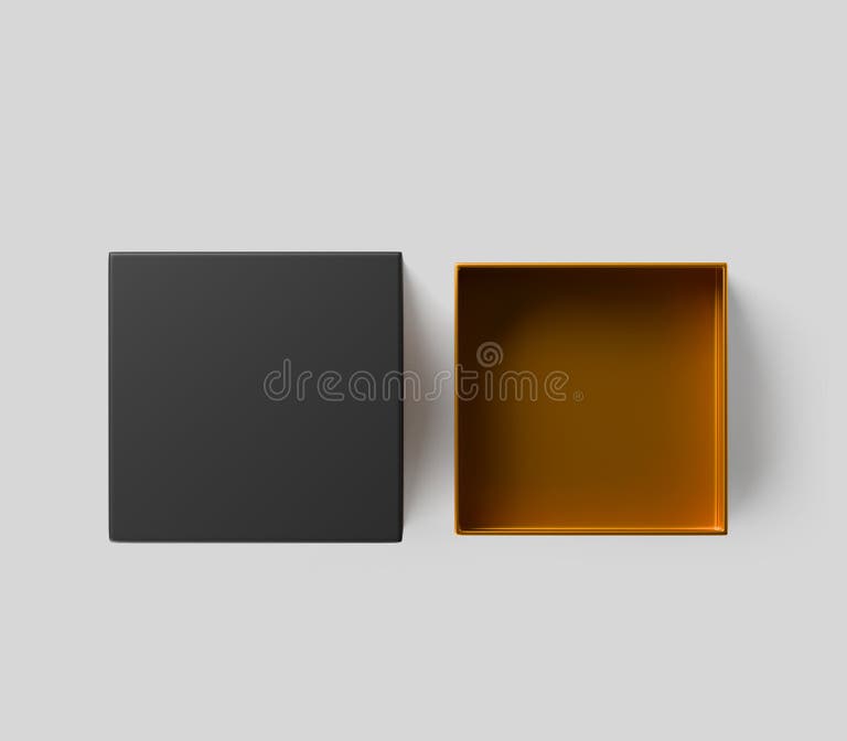 Black Rectangular Box on Gray Background Stock Illustration ...