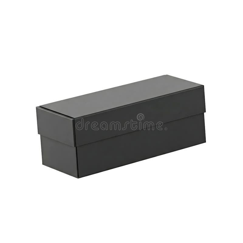 A Black Rectangular Box Isolated on White Background Stock Illustration ...