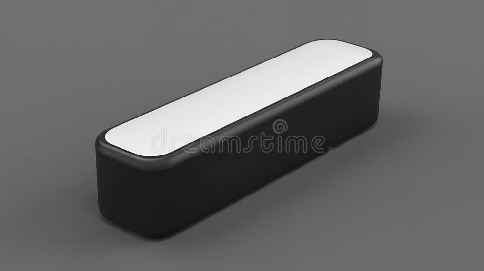 Black Rectangular Box Mockup Minimalist Design Product 3d Top Grey Case ...