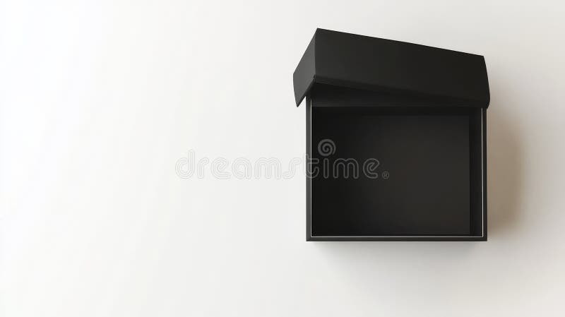 A Black Rectangular Box is Set Against a White Background, Representing ...