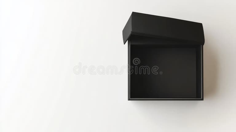 A Black Rectangular Box is Set Against a White Background, Representing ...