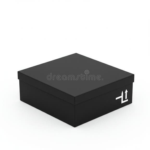 Black Rectangular Box with a Smooth Matte Finish. the Lid Covers the ...